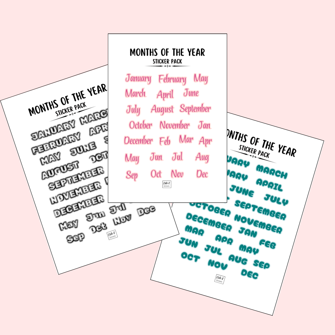 STICKERS – Note it Down